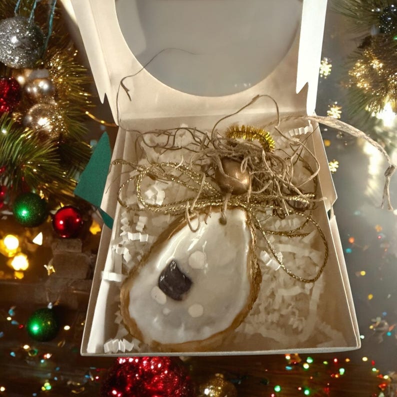 Oyster Shell Angel Ornament Etsy