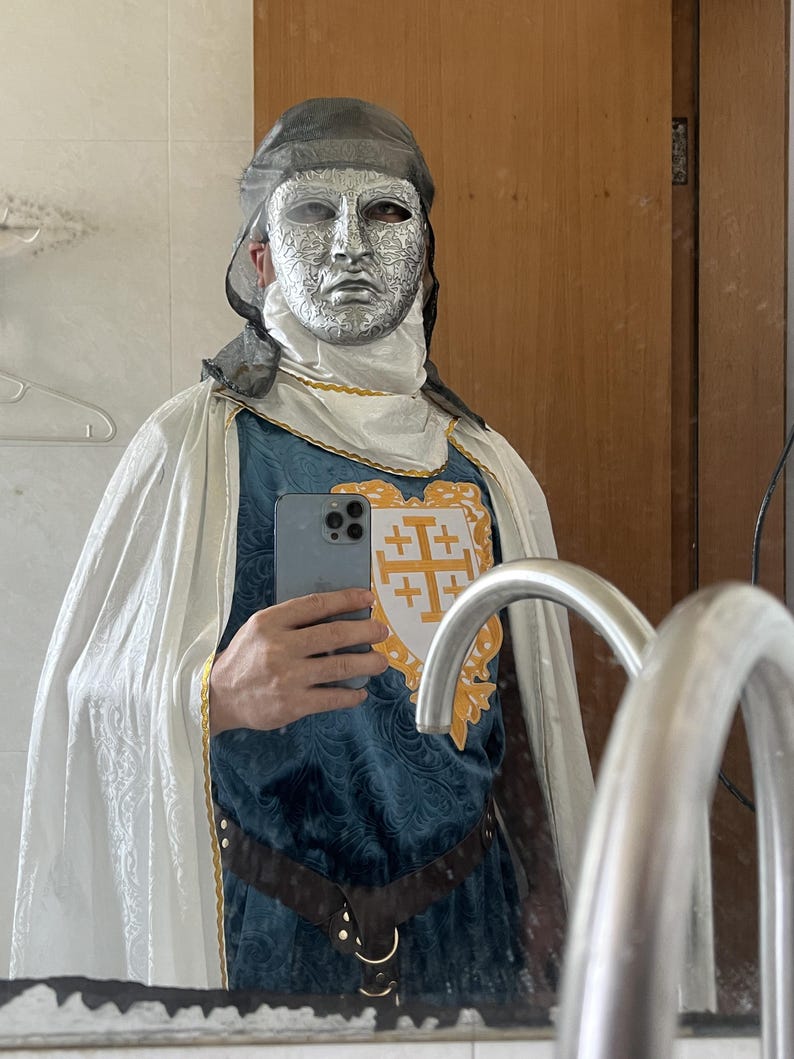 Baldwin IV Cosplay Costume – Kingdom of Heaven Replica, Includes Mask ...