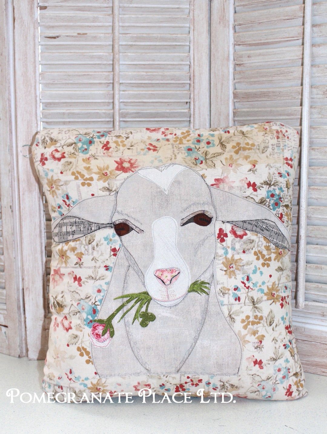 Little Meg Goat Applique Pattern by Victoria Grace for Pomegranate ...