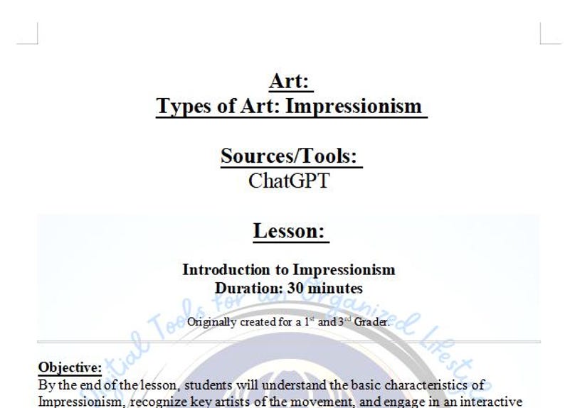 Introduction to Impressionism for Kids: Elementary Art Lesson on ...