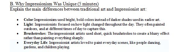 Introduction to Impressionism for Kids: Elementary Art Lesson on ...