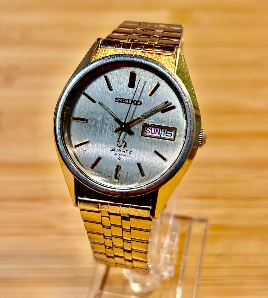 Seiko Quartz 4004 Vintage 1976 Mens Calendar Watch - Etsy