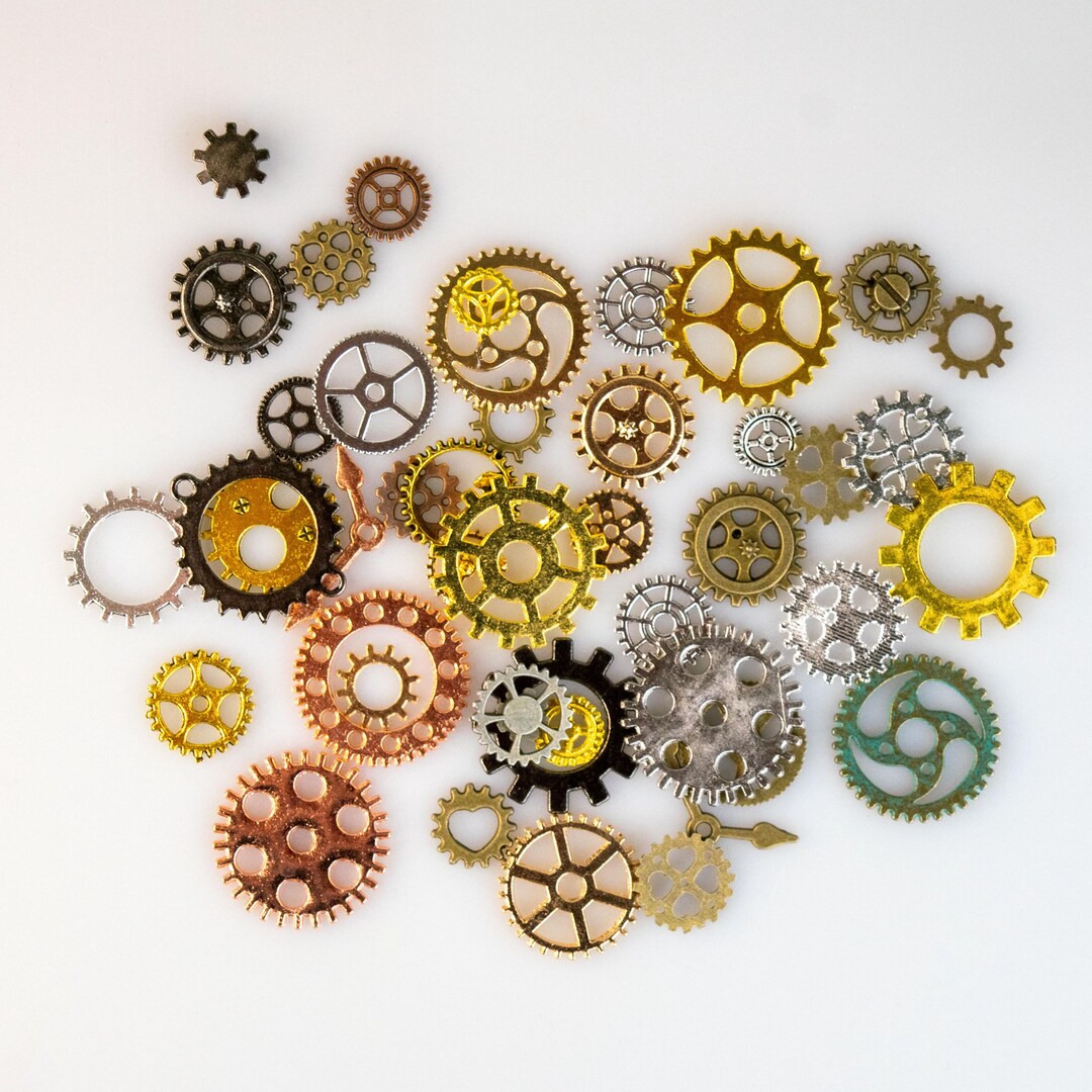Steampunk Gears | Large, Medium, & Small Cogs, Buttons, Wheels, Watch ...