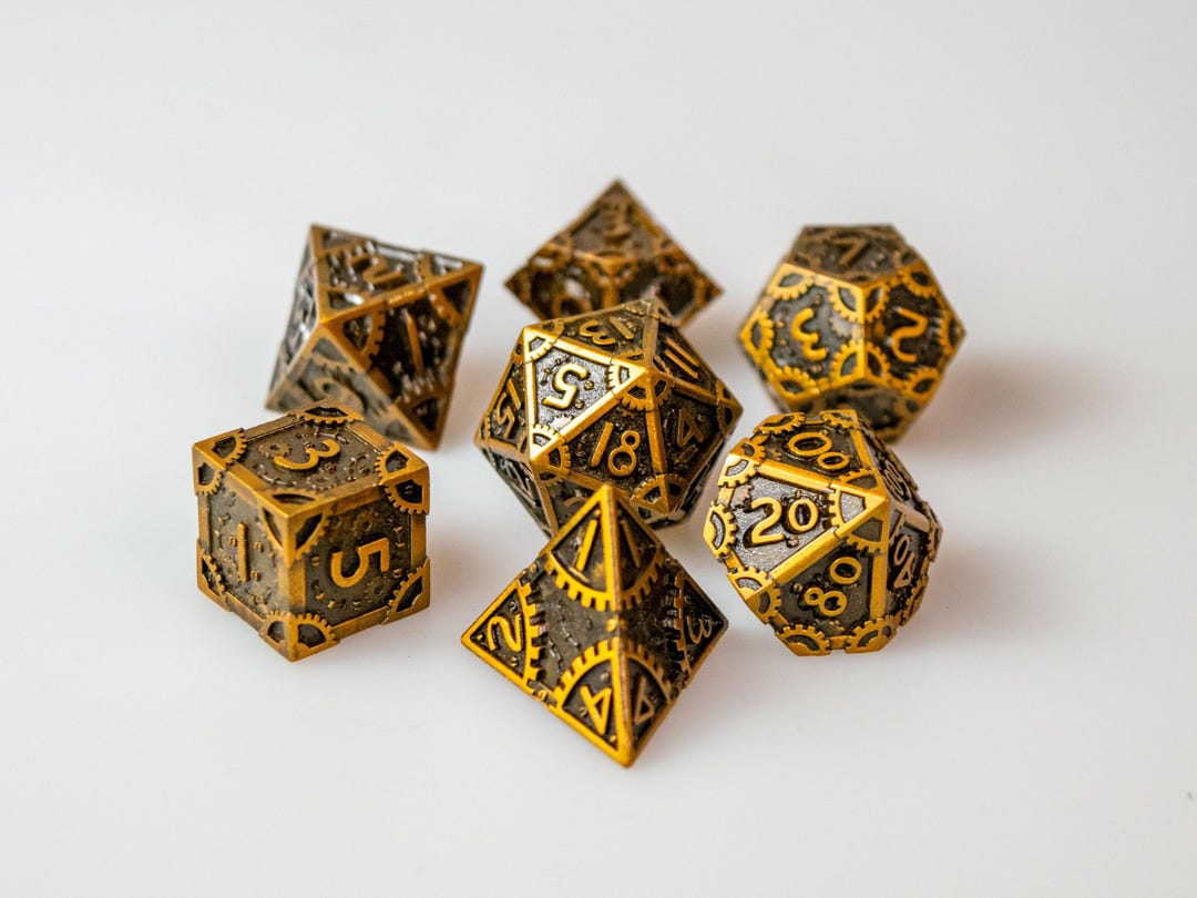 Clockwork Dice | Steampunk Metal Dice for Dungeons & Dragons | Tabletop ...