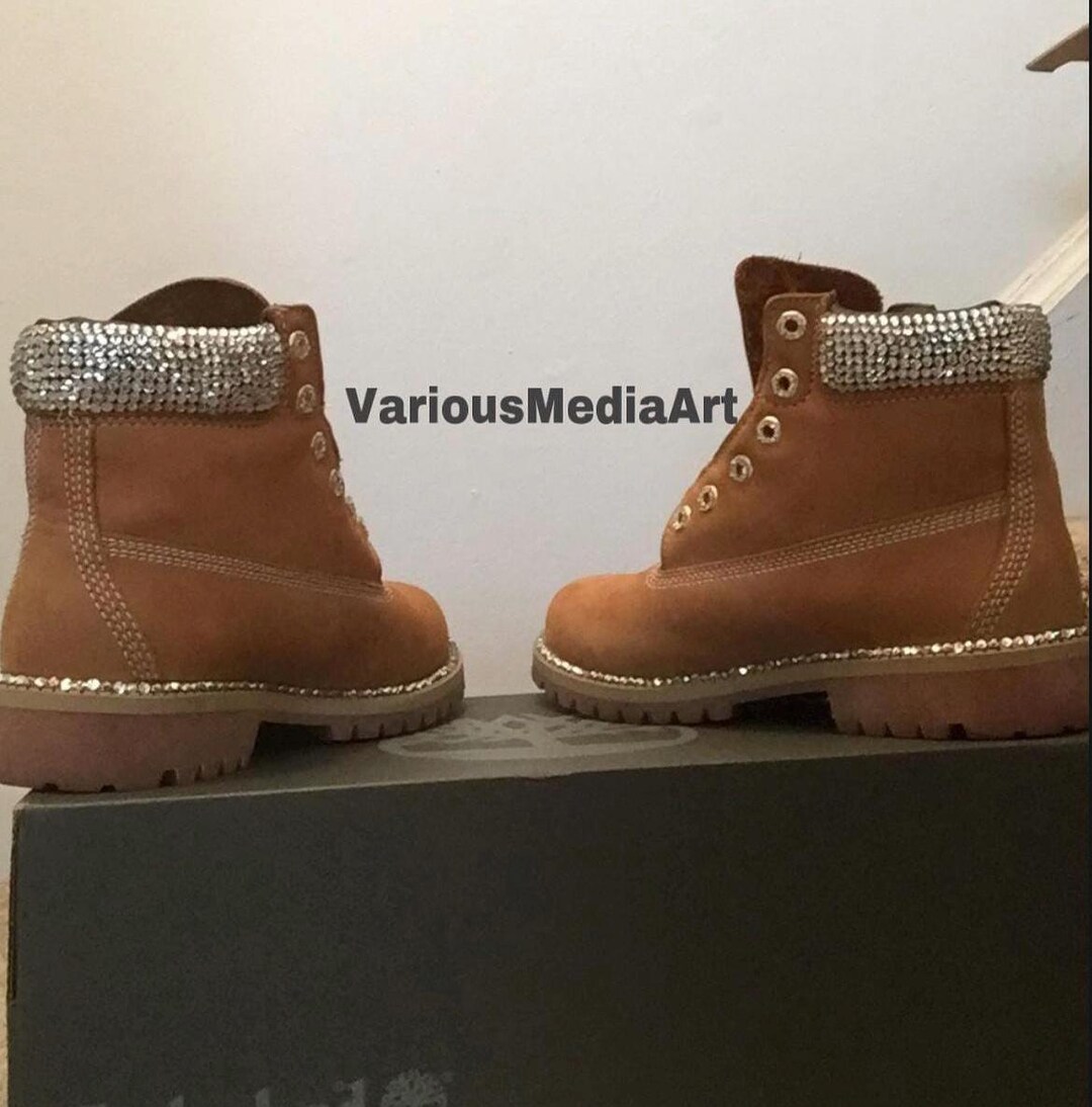 Made to Order Custom Bling Timberland Boots by VMA - Etsy