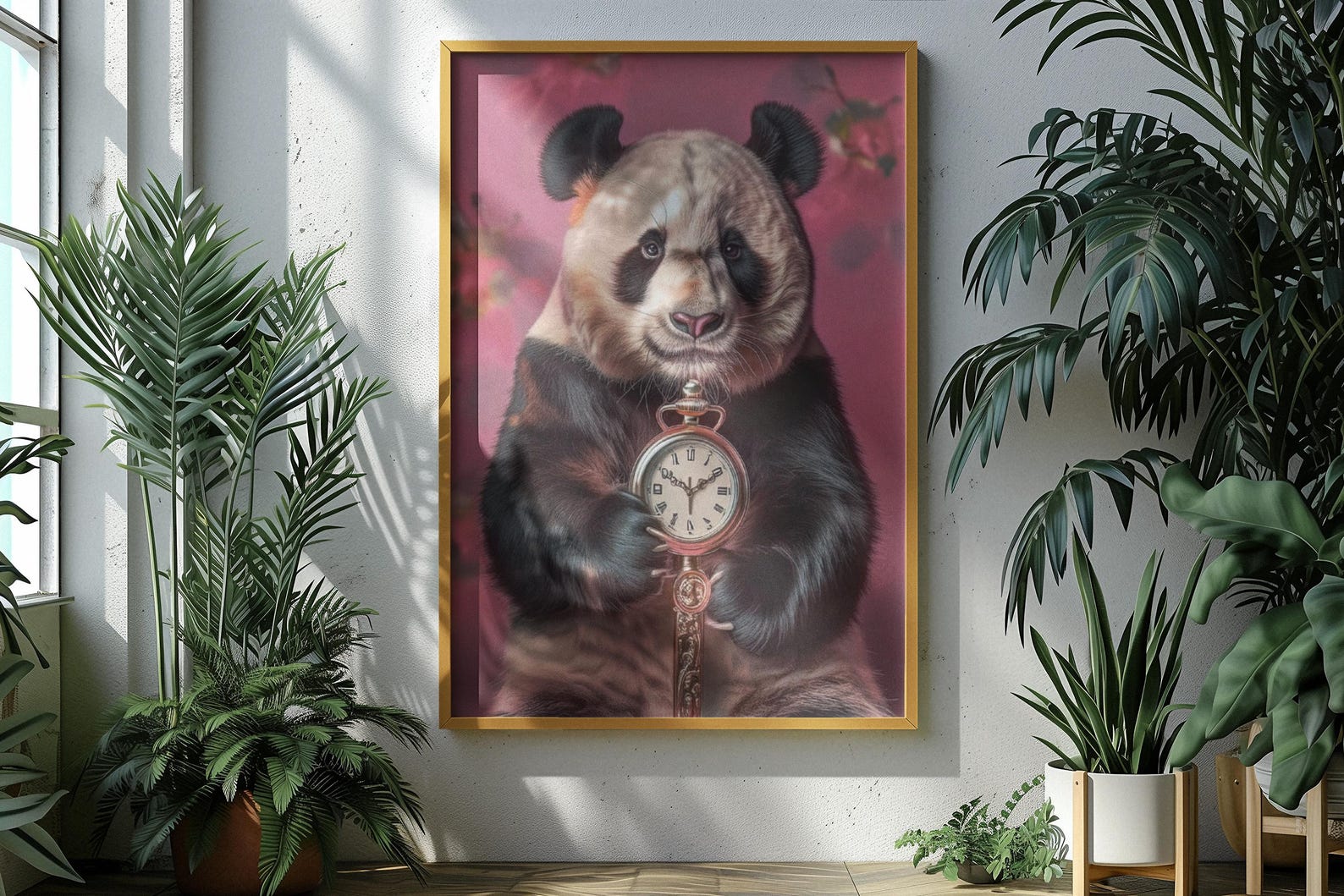 Timeless Luxe Wall Art - Panda With Pocket Watch Digital Printable ...