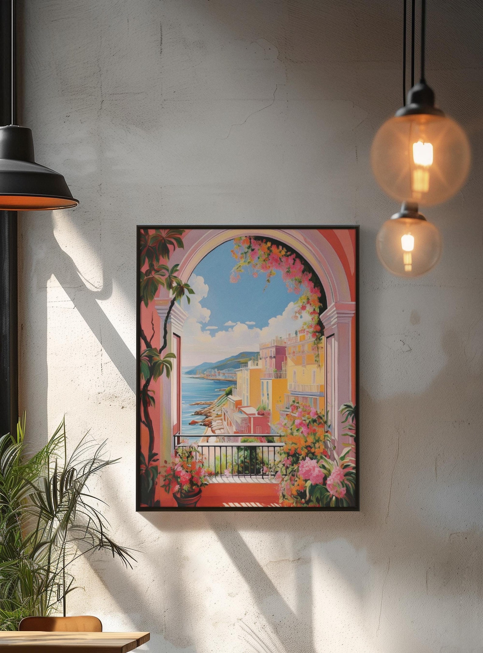 Coastal Reverie Digital Wall Art - Mediterranean Balcony Printable ...