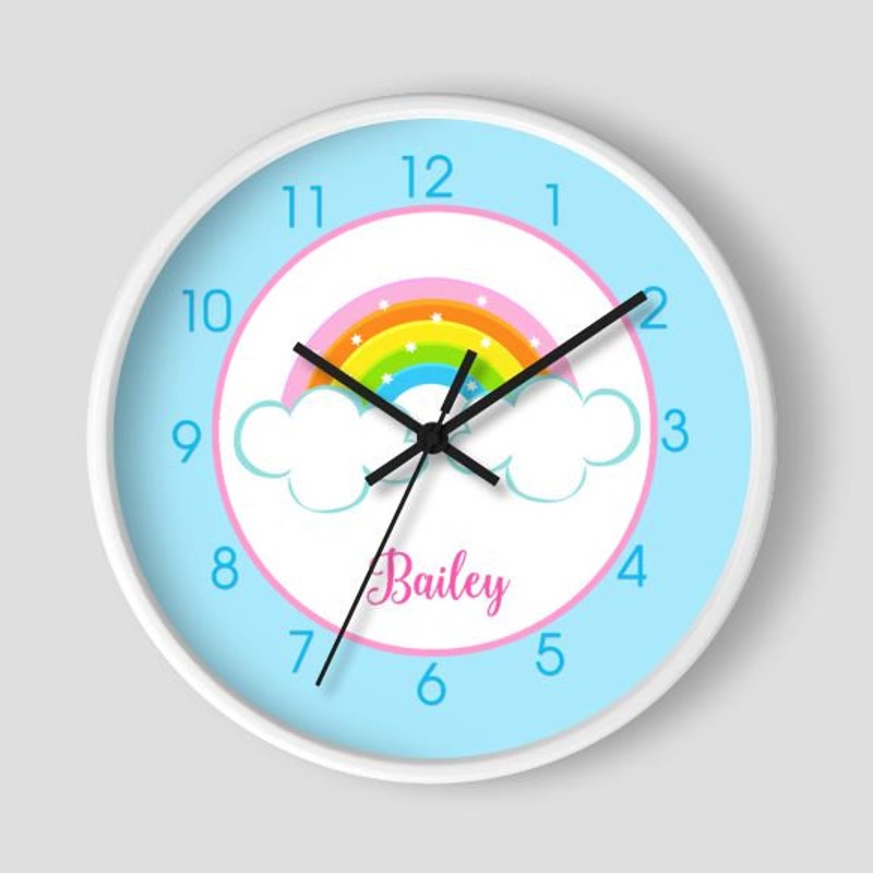 Rainbow Wall Clock - Etsy