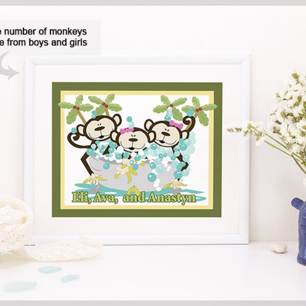 Monkey Bathroom - Etsy