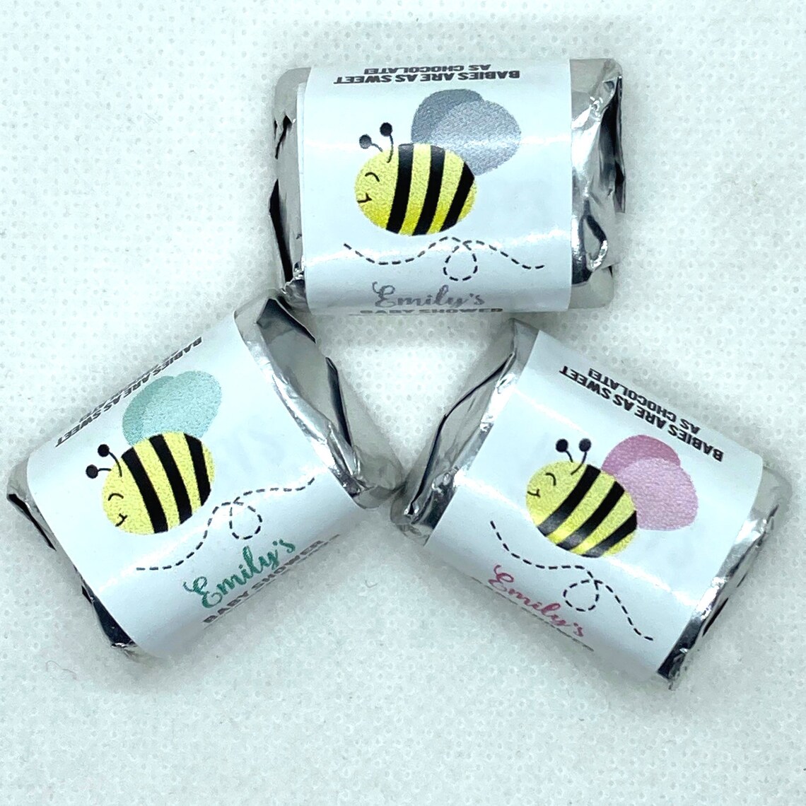 Bumble Bee Baby Shower Nugget Labels / Bee Favors / Mint Green Bee ...