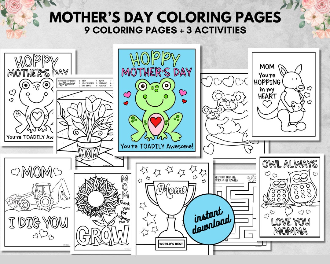 Mom Coloring Pages, Mom Appreciation, Mother's Day Coloring and ...