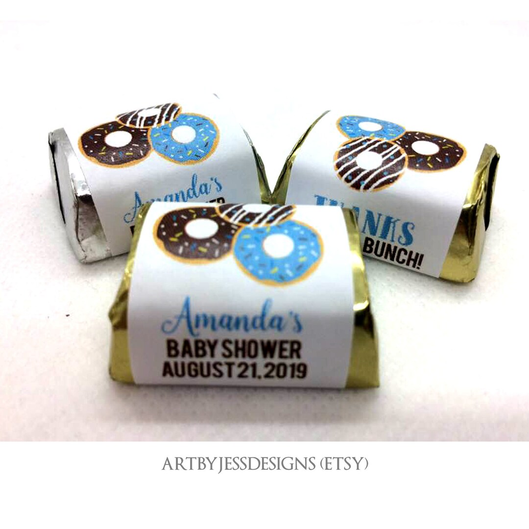 Donut Shower or Birthday Candy Wrapper Stickers Personalized Nugget ...