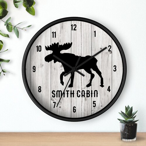 Rustic Moose Clock - Etsy