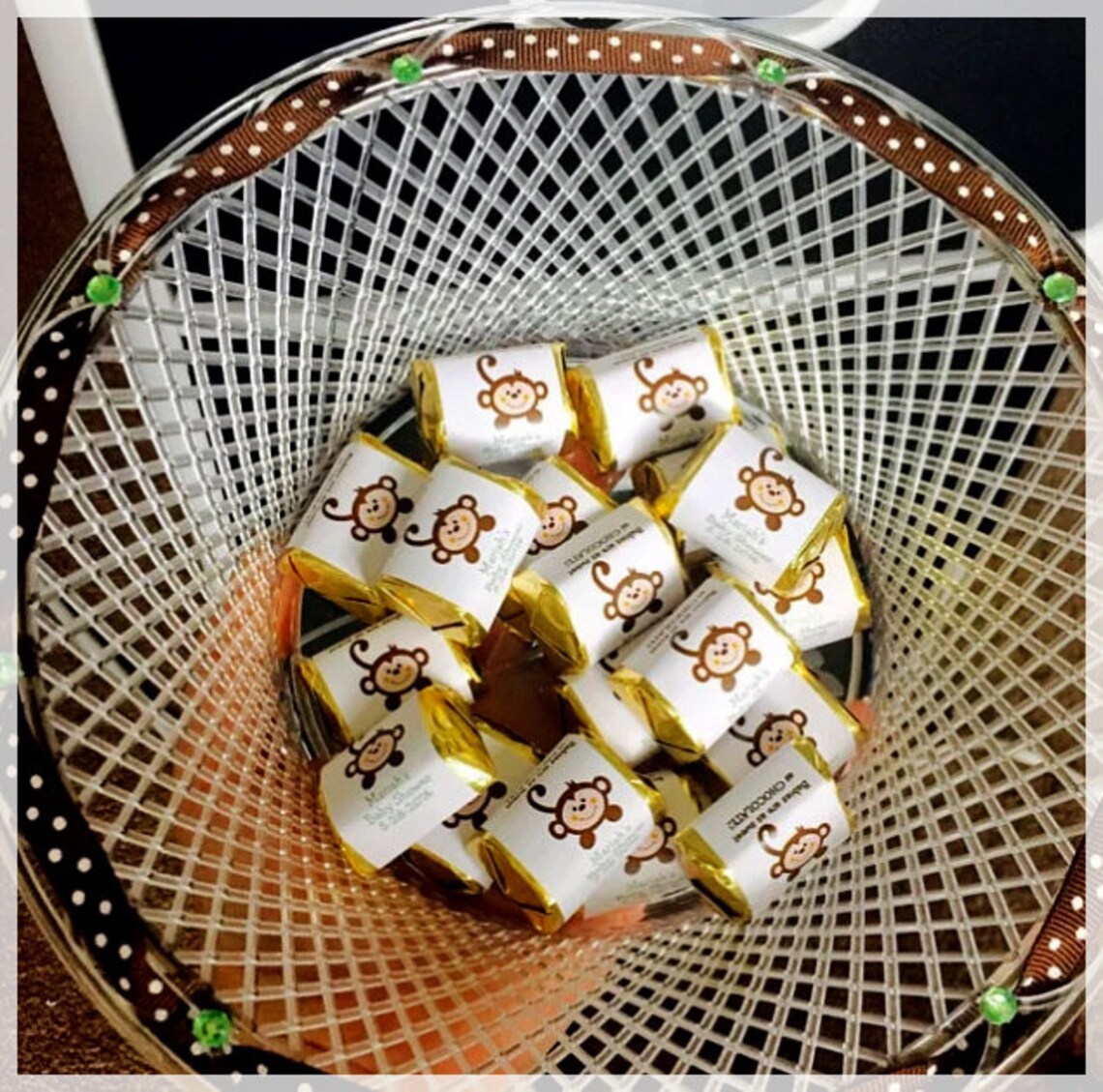 Cute Jungle Monkey Baby Shower Nugget Labels / Monkey Favors / - Etsy