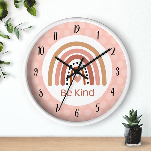 Rainbow Wall Clock - Etsy