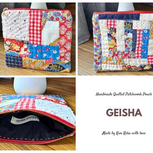 Handmade Quilted Patchwork Zippered Pouch - Etsy