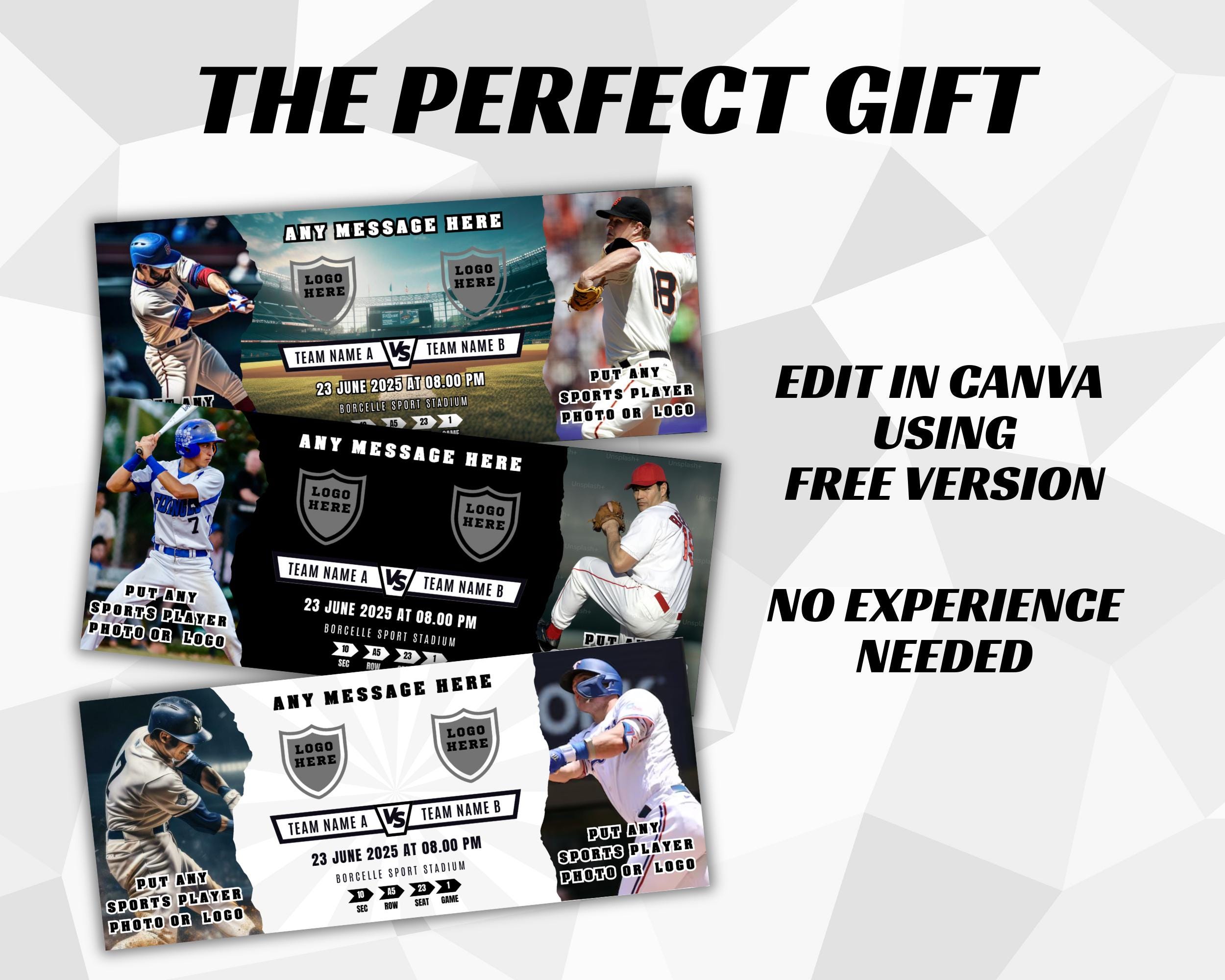 Editable Surprise Baseball Game Ticket, Printable Sport Surprise Ticket ...