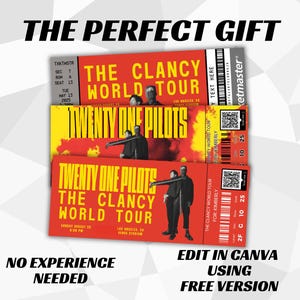 21 Pilots Editable Concert Ticket, Twenty One Pilots Clancy Tour 2024 ...