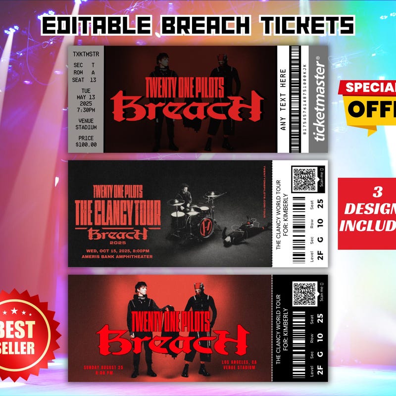 Twenty One Pilots Breach Concert Merch - Etsy