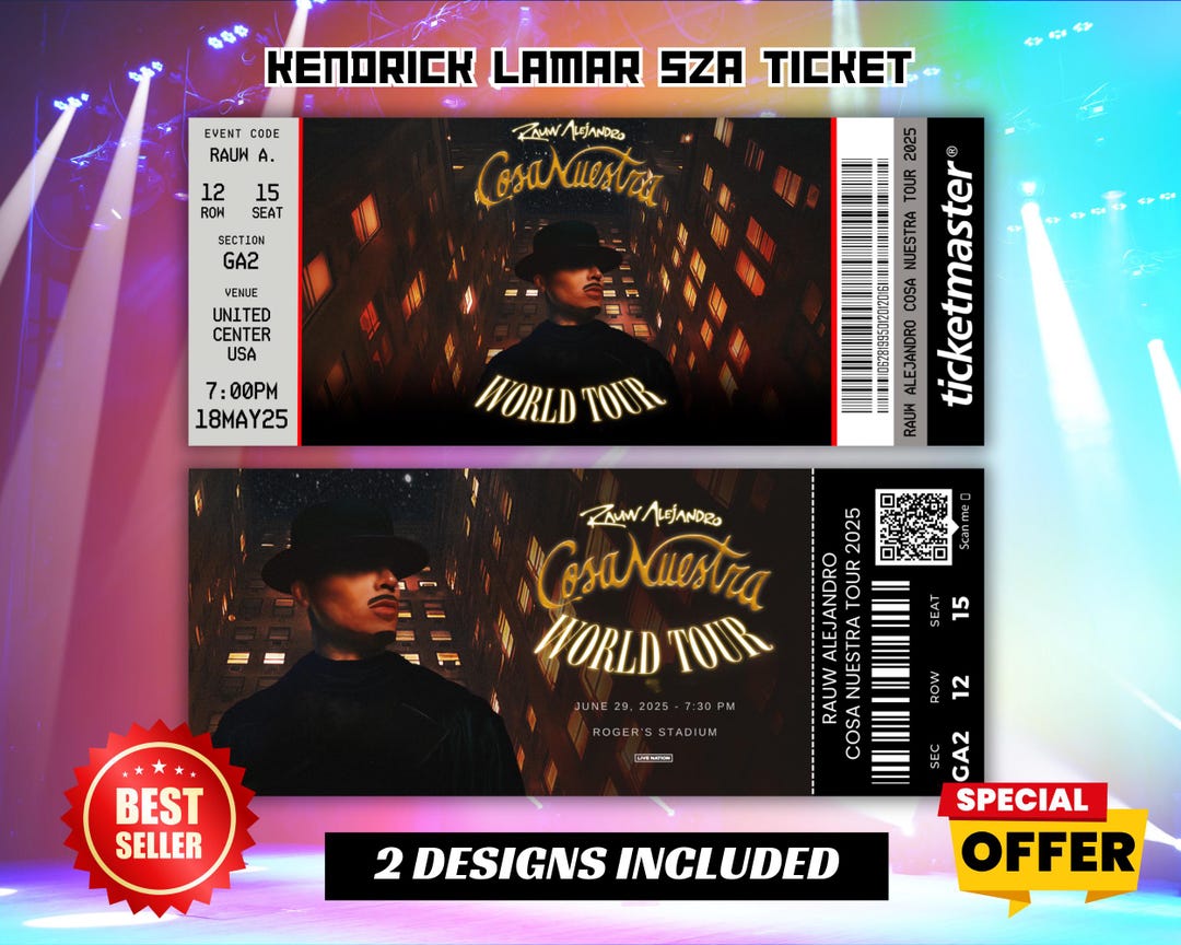 Personalized Rauw Alejandro Cosa Nuestra Tour Concert Ticket ...