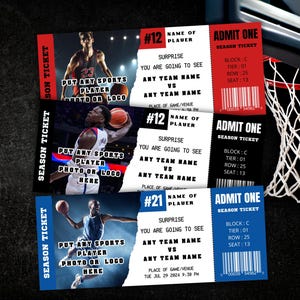 Editable Surprise Basketball Game Ticket, Printable Sport Surprise ...