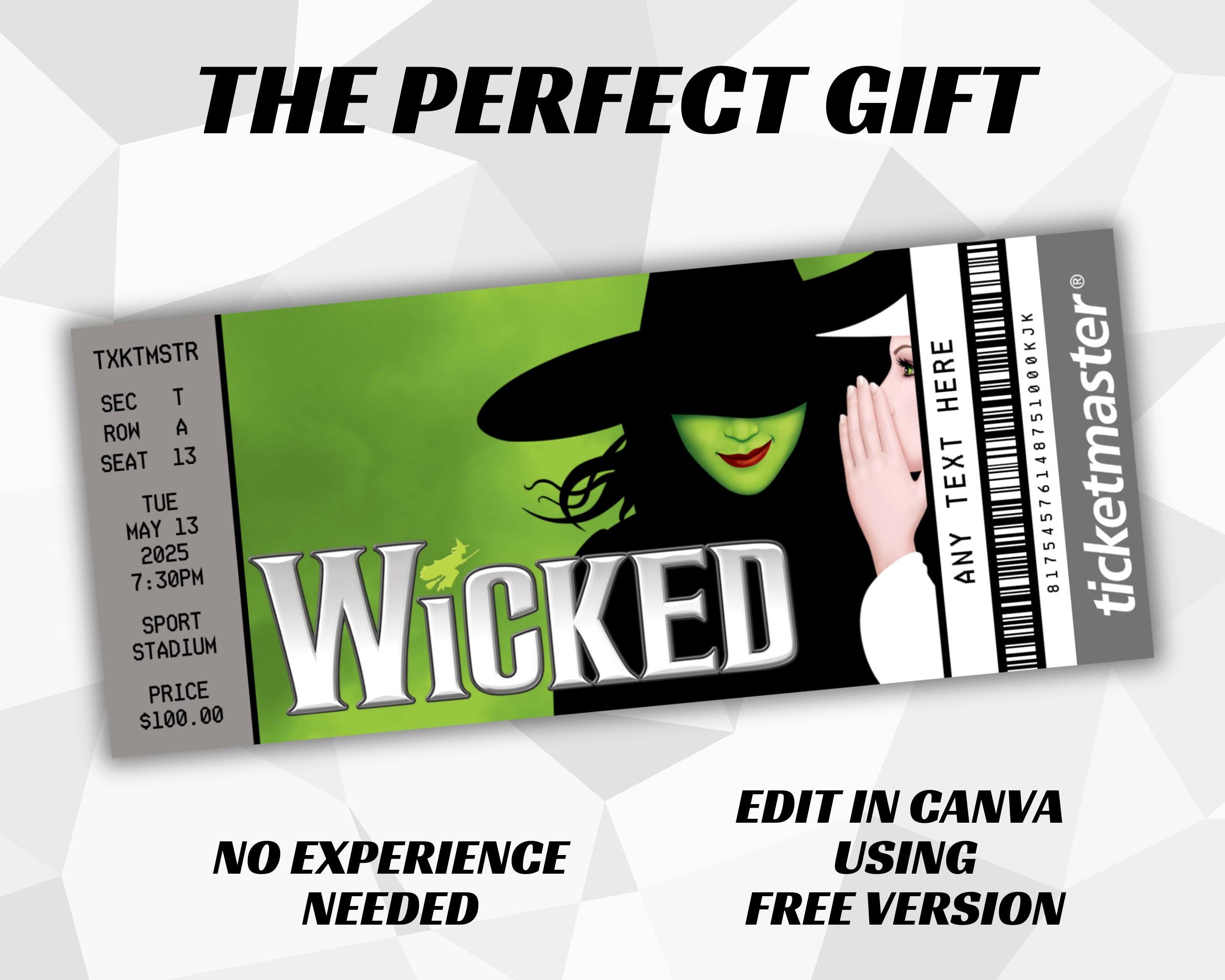 Personalized Musical Theatre Ticket, Custom Theatre Ticket Template ...
