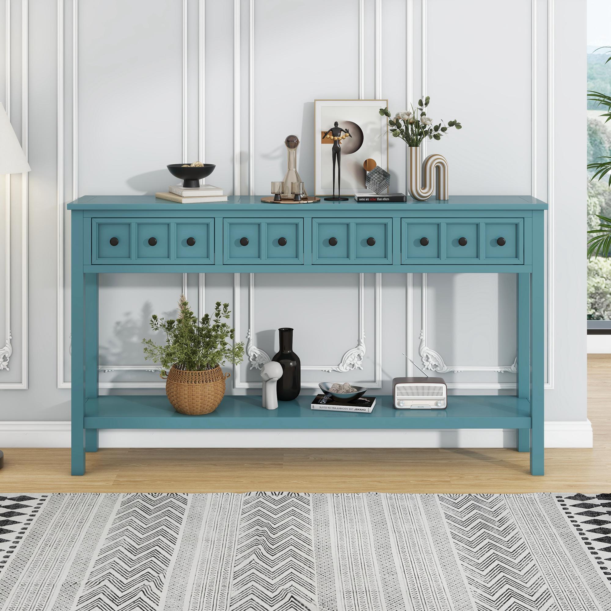 60 inch console table with drawers store