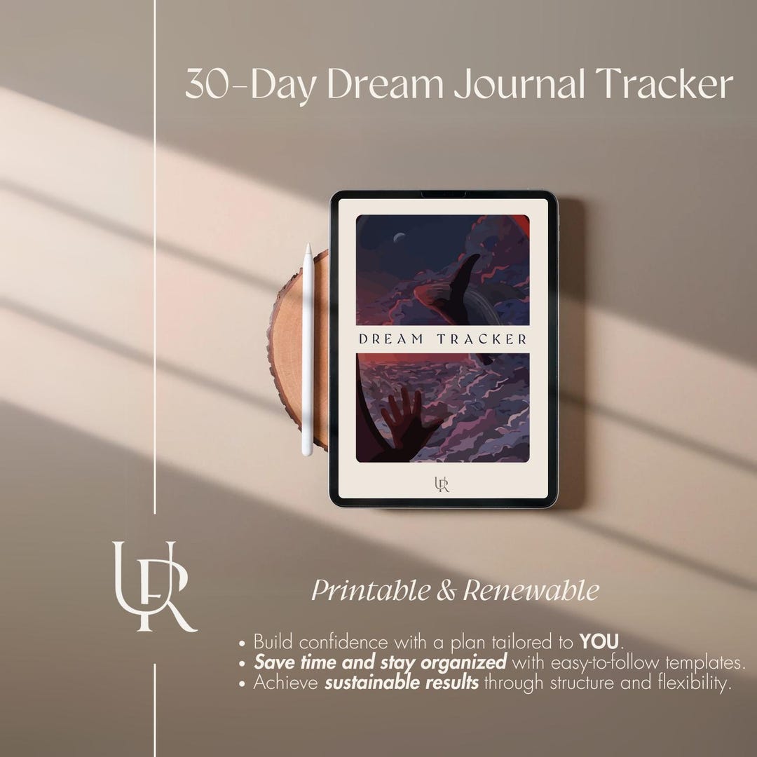 30-day Dream Journal Tracker – Printable, Aesthetic Template for iPad ...