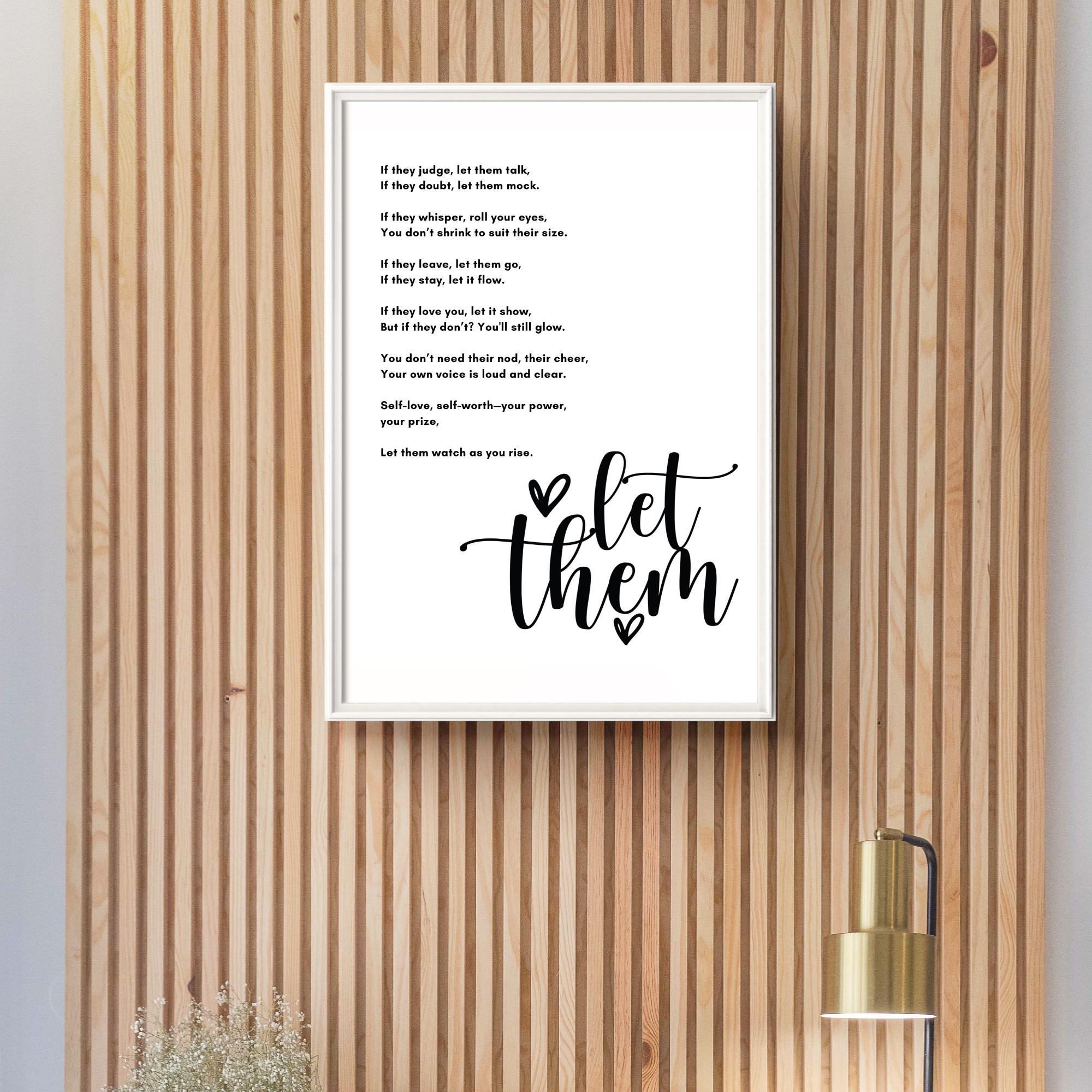 Let Them - Poem Printable Wall Art – Digital Download, Motivational ...