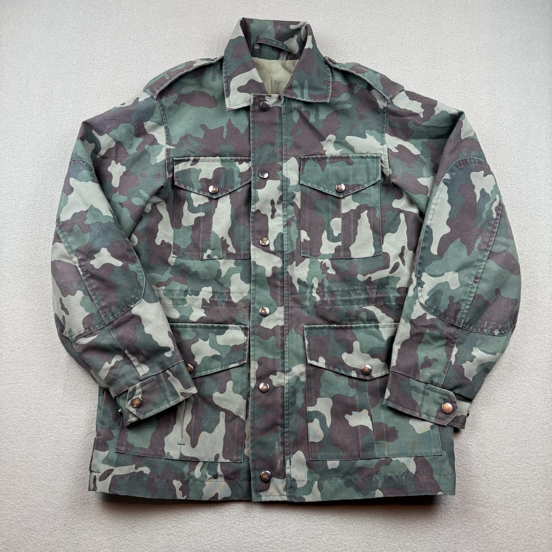 Vintage US Military Camouflage Field Garrison Jacket Mens M / Brass ...