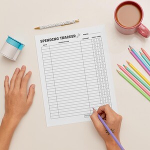Spending Tracker for Savings Plan Planner Printable Budget Tracker ...