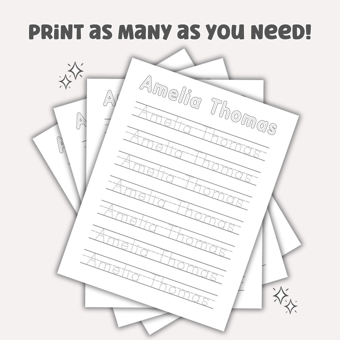 Custom Pre-k Name Tracing Worksheet for Preschool Writing Practice ...