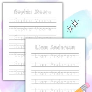 Custom Pre-k Name Tracing Worksheet for Preschool Writing Practice ...
