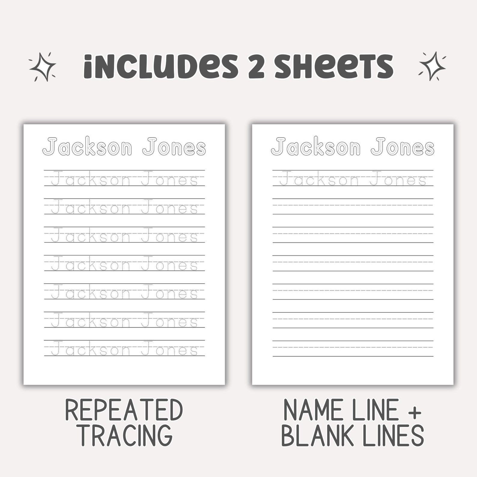 Custom Pre-k Name Tracing Worksheet for Preschool Writing Practice ...