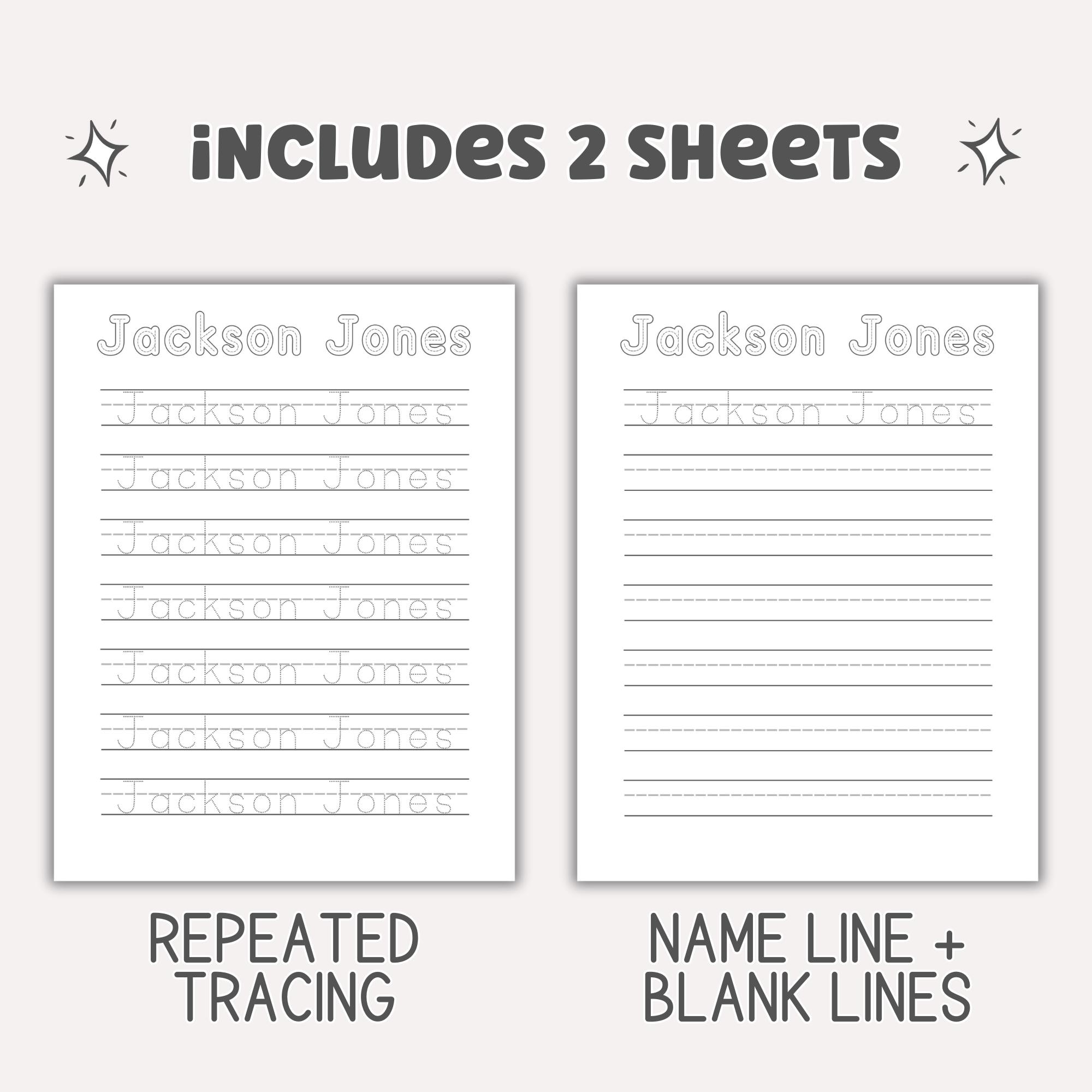 Custom Pre-k Name Tracing Worksheet for Preschool Writing Practice ...