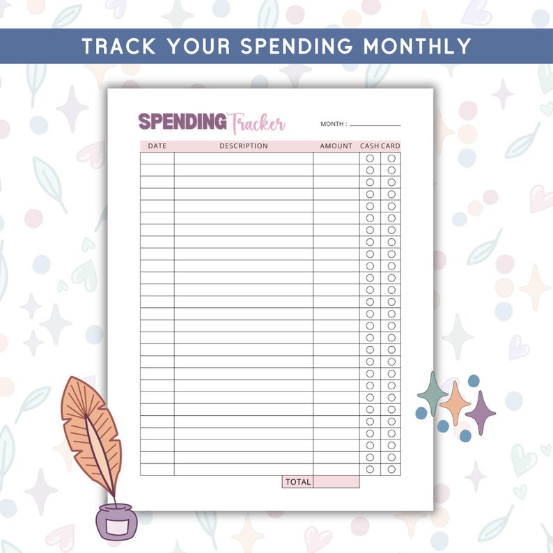 Savings Challenge Bundle for Bullet Journal: Monthly Budget Spending ...