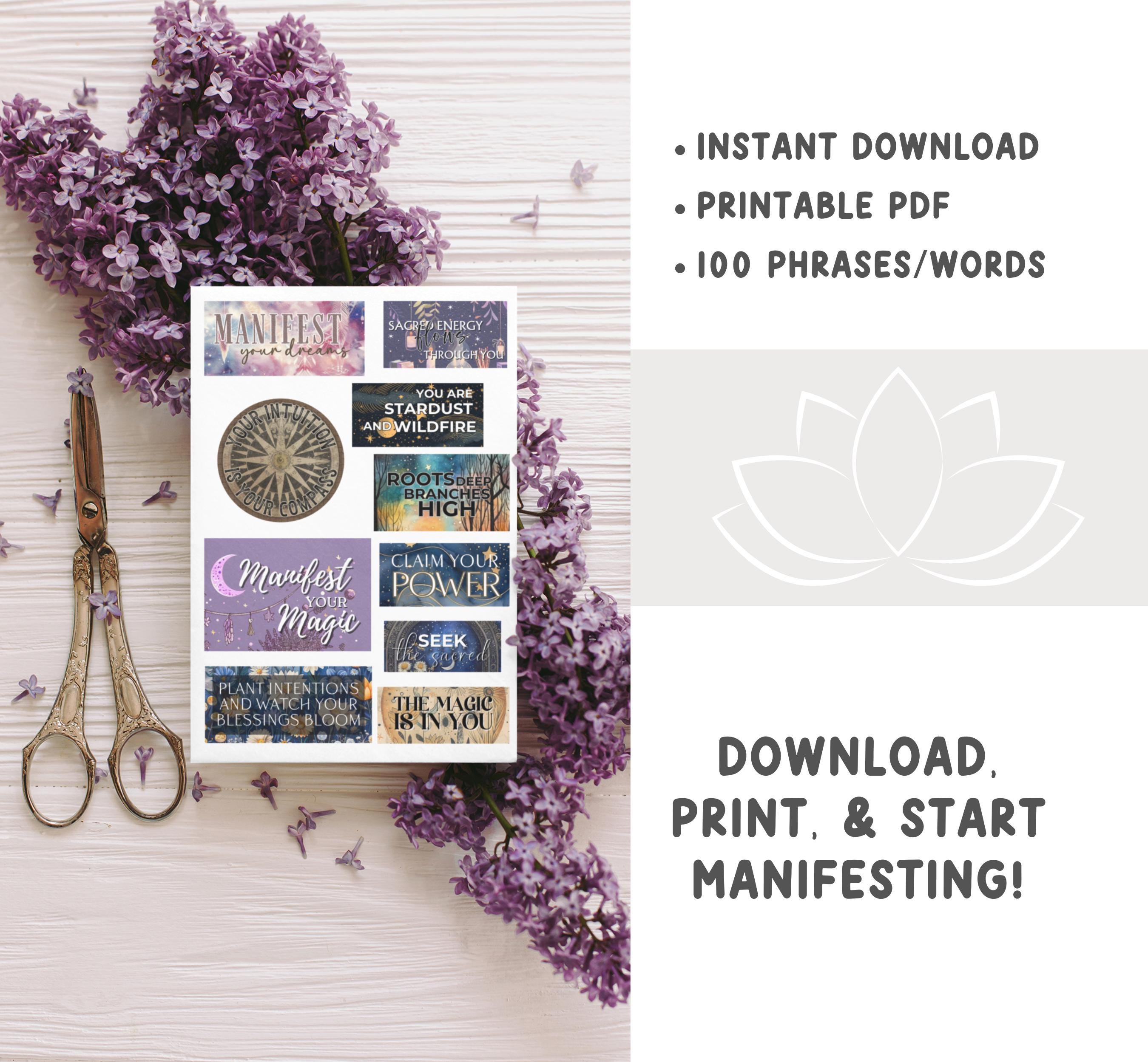 Witchy Vision Board Printable Kit: Gothic Goddess Manifestation ...