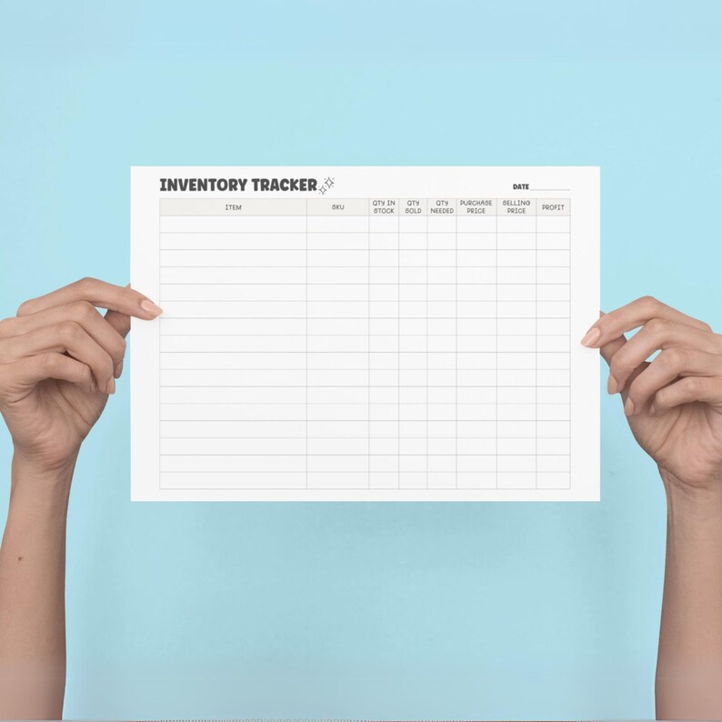 Printable Inventory Tracker for Small Business Inventory Log List ...