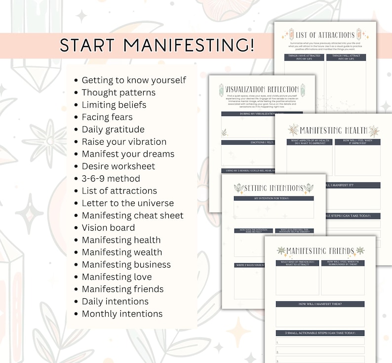 2025 Manifestation Journal: Law of Attraction Planner (digital Download) - Etsy