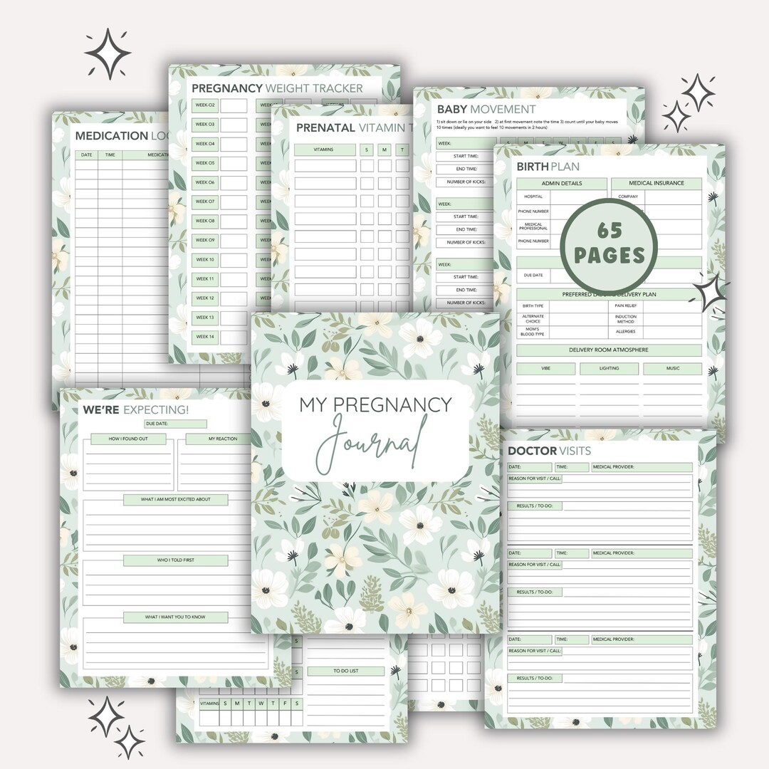 Digital Pregnancy Journal & Planner: New Mom Gift (PDF Downloadable) - Etsy