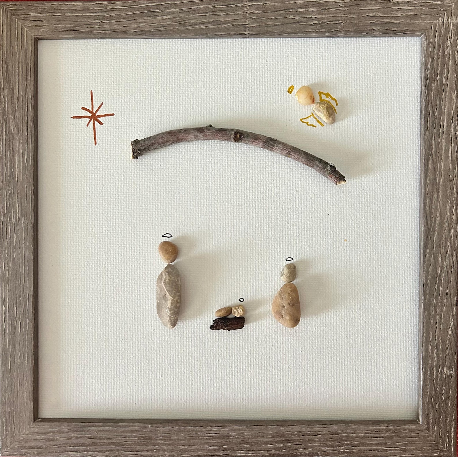 Christmas Nativity Scene in Pebble Art - Etsy