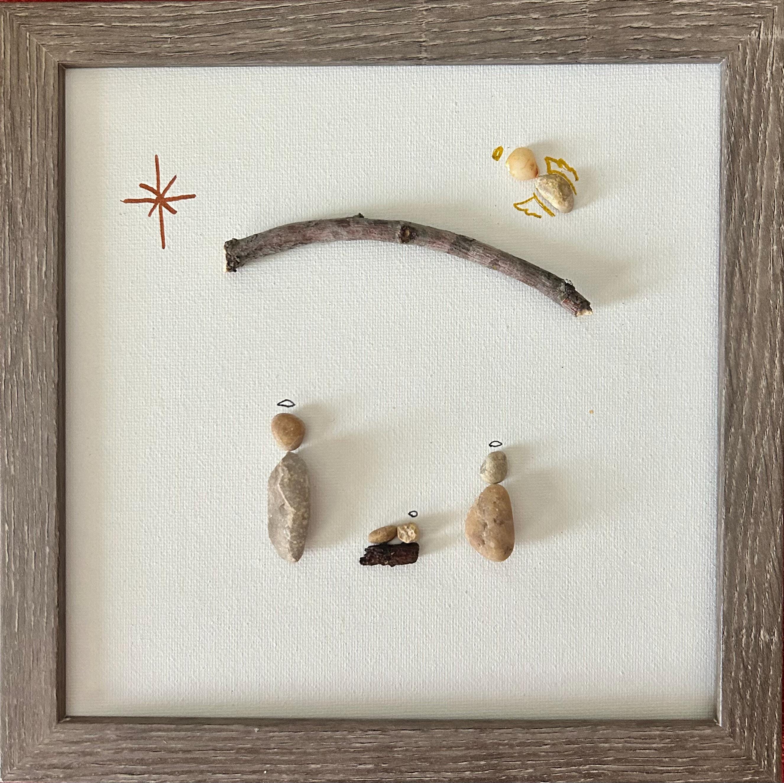 Christmas Nativity Scene in Pebble Art - Etsy