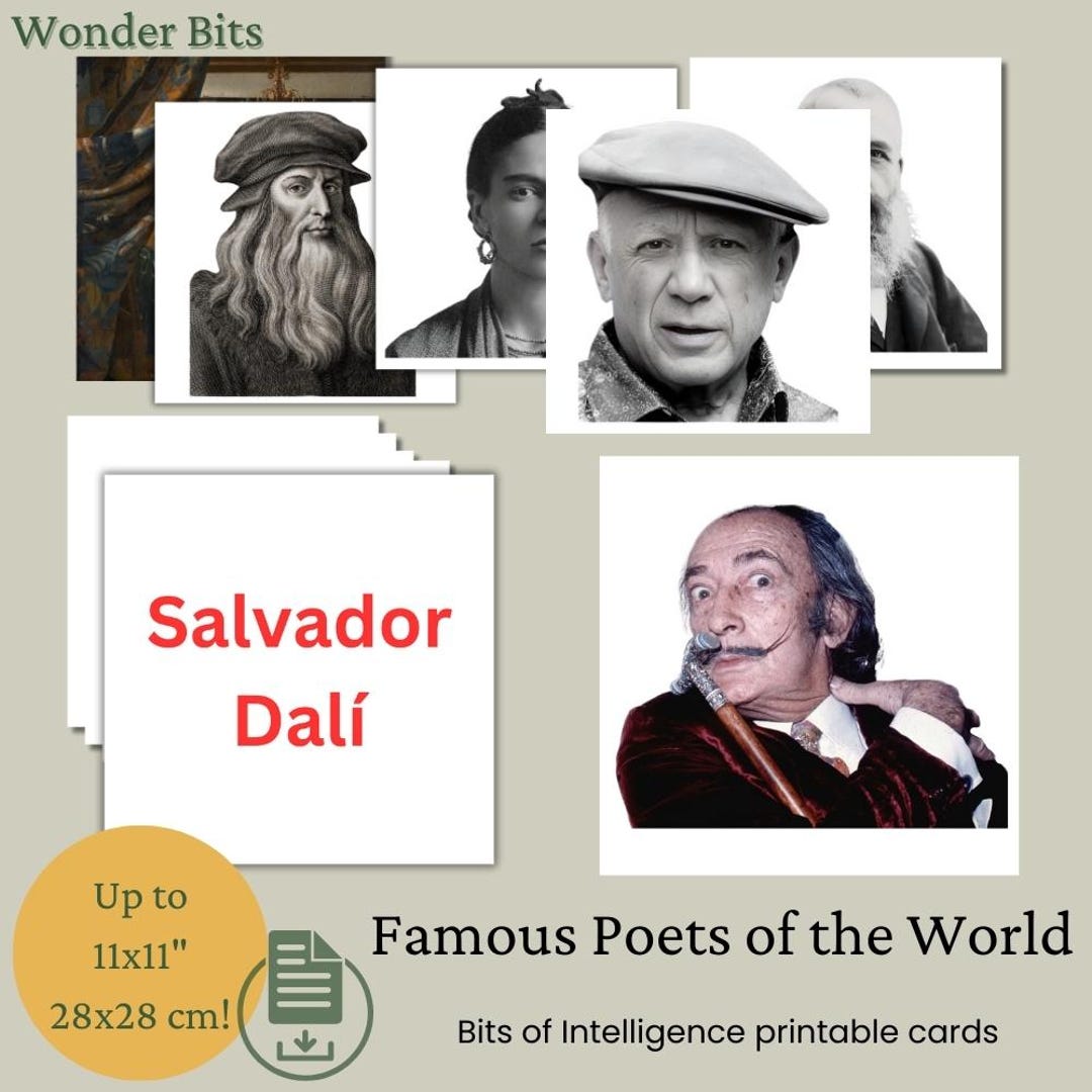 Famous Artists of the World With Names in Bold Red Letters Bits of ...