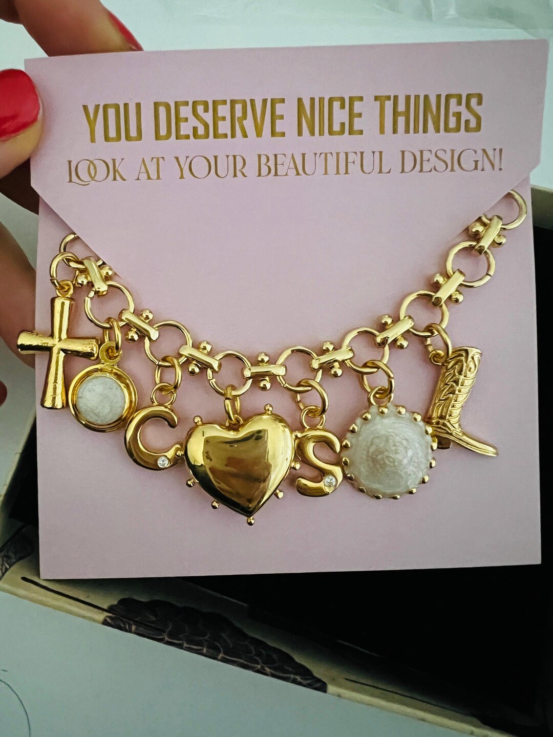 Personalized Gold Charm Bracelet for Women,build Your Custom Charm ...