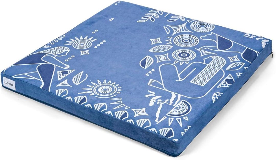 Royal Court Memory Foam Meditation Mat – Egyptian-inspired Velvet ...