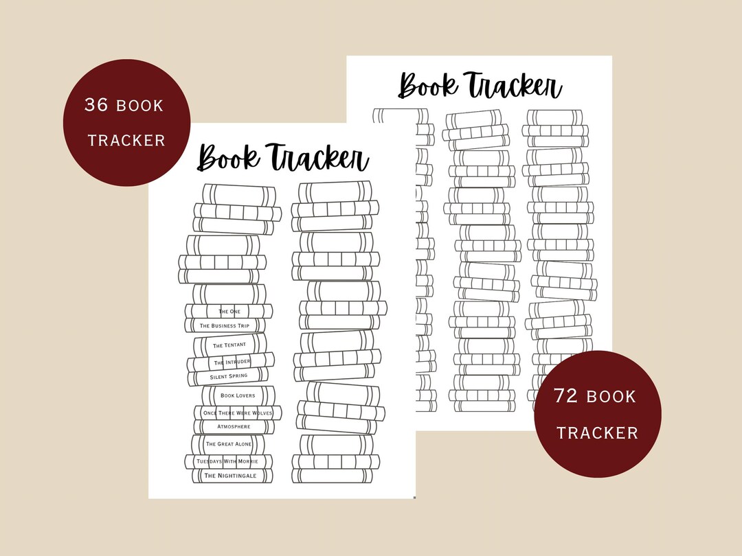Reading/book Tracker Bundle - Etsy