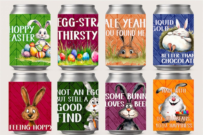 Easter Beer Can Labels | DIY Printable Easter Drink Wraps | Funny ...