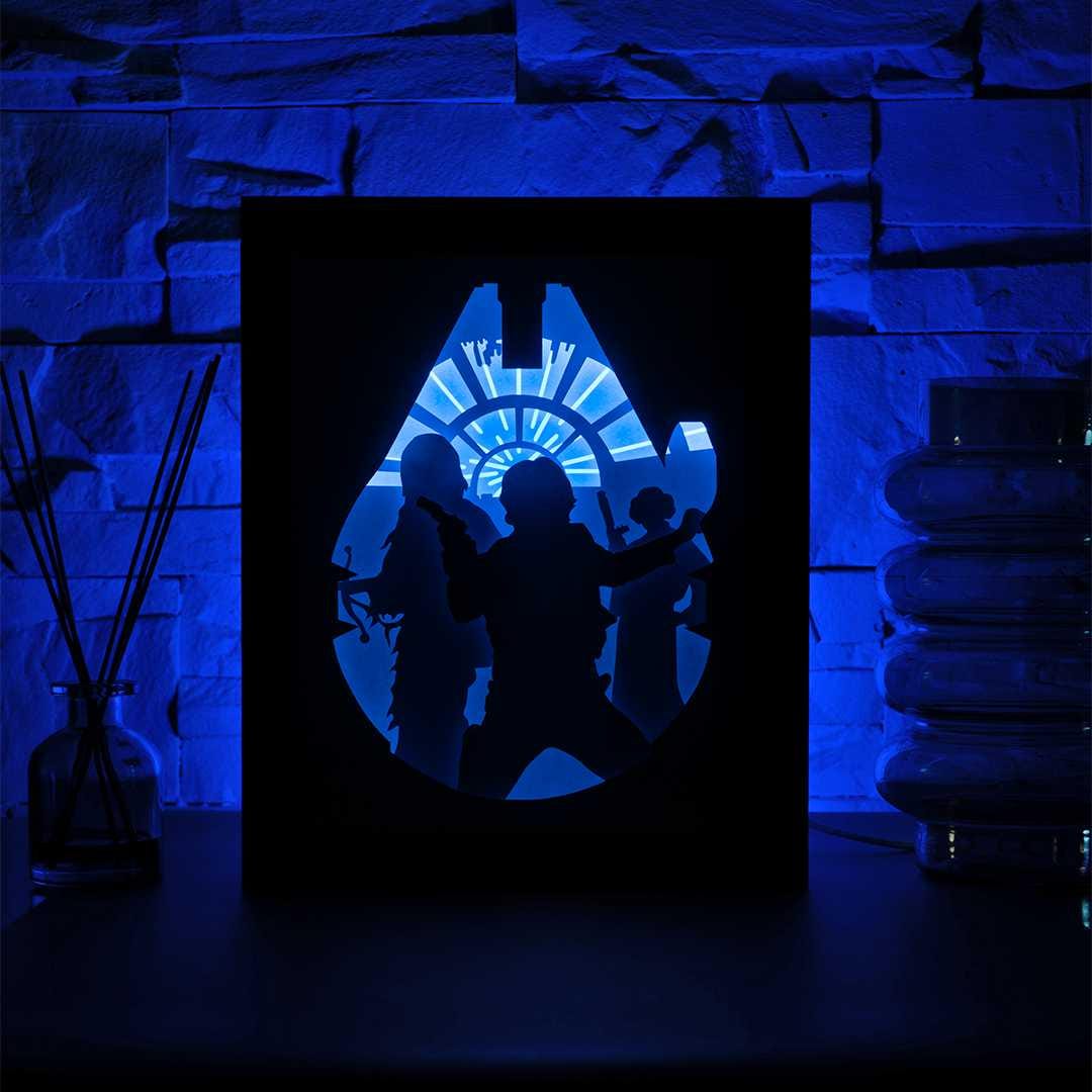 Han Solo Paper Cut Lightbox Fan Art Night Light Personalized Geek Gift ...