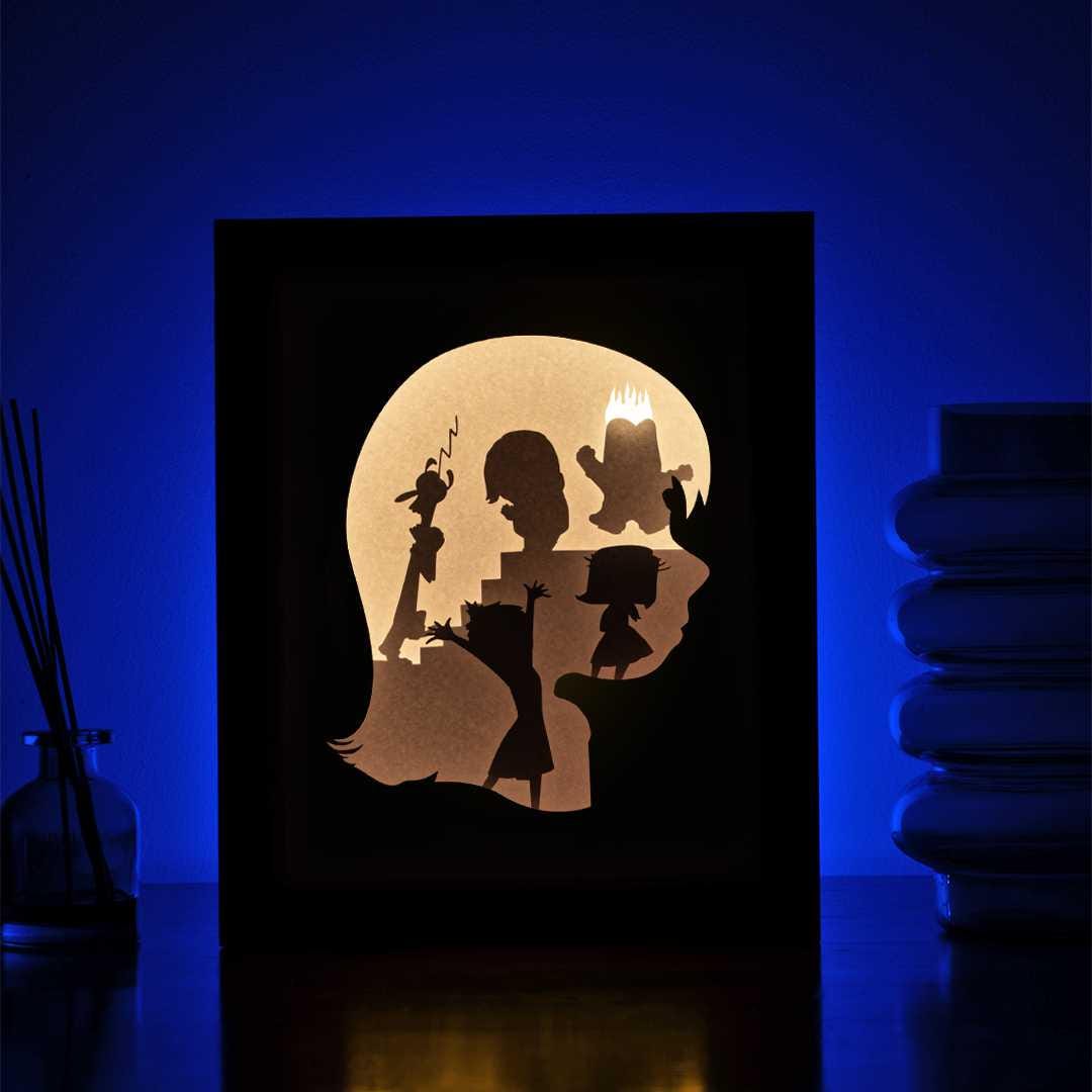 Inside Out Paper Cut Lightbox - Fan Art Night Light - Personalized Geek ...