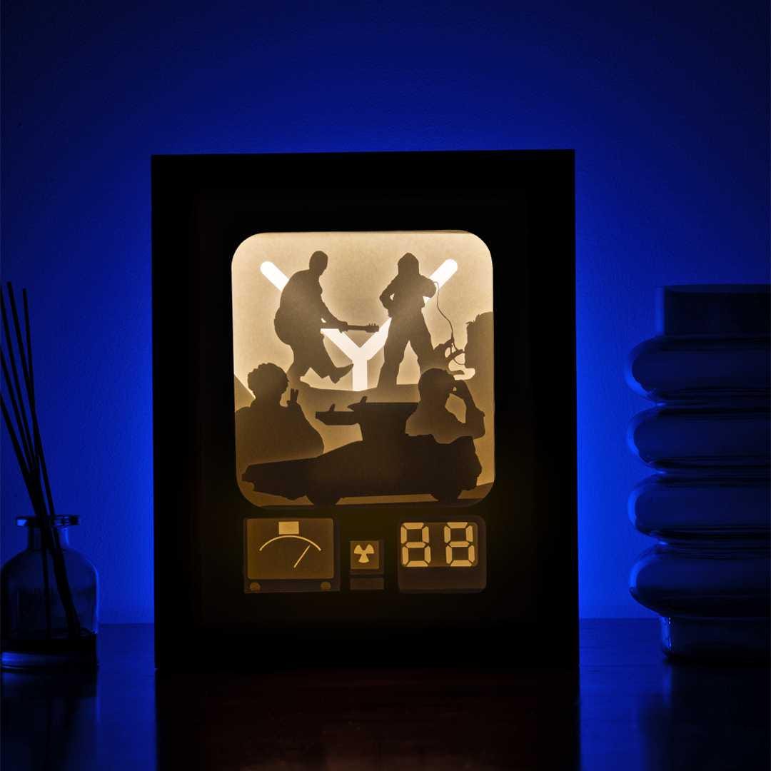 Back to the Future Themed Light Box Shadow Box Unique Gift Back to the ...